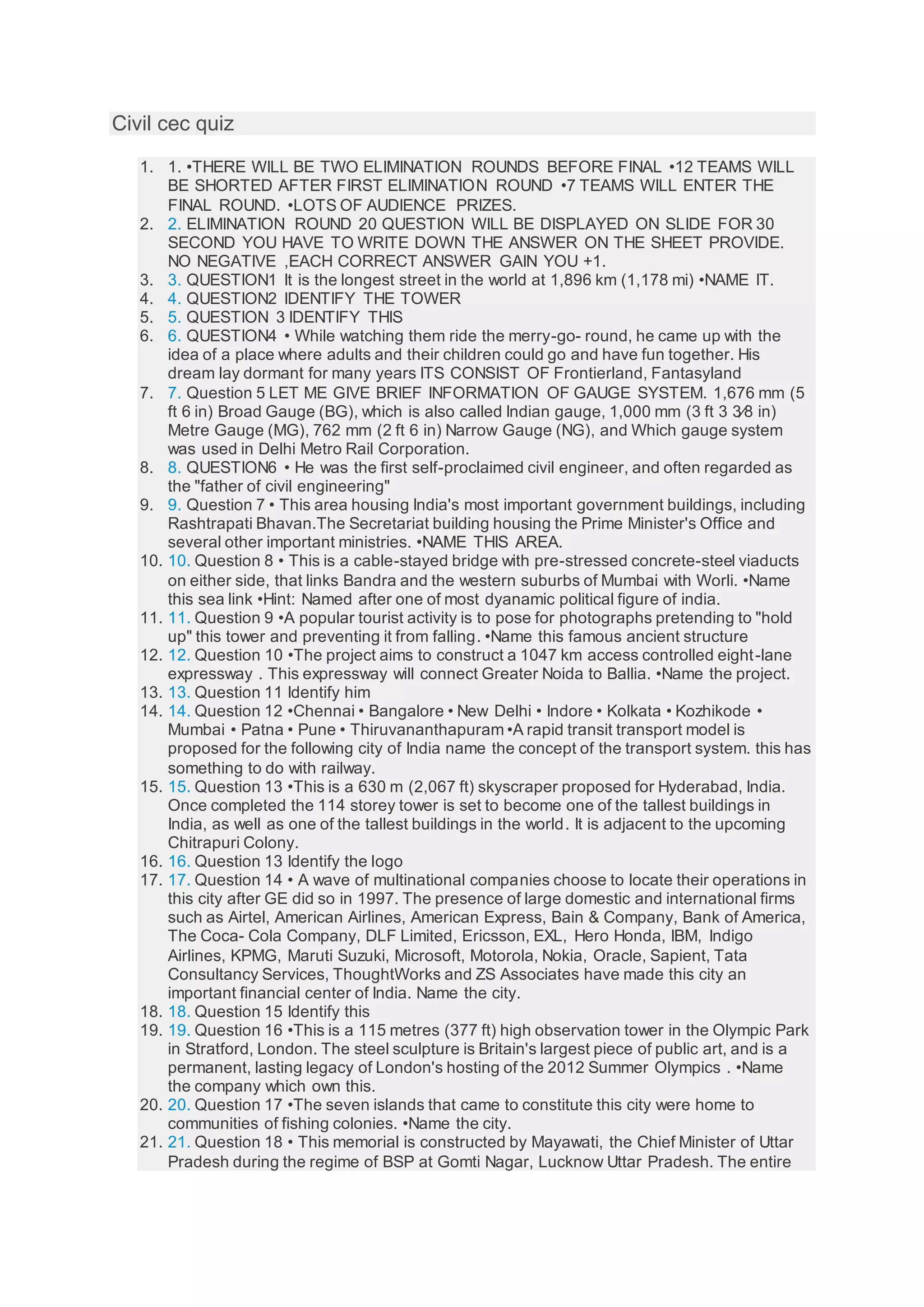 Civil cec quiz | DOCX