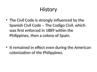 civil code report presentation and slideshow | PPTX