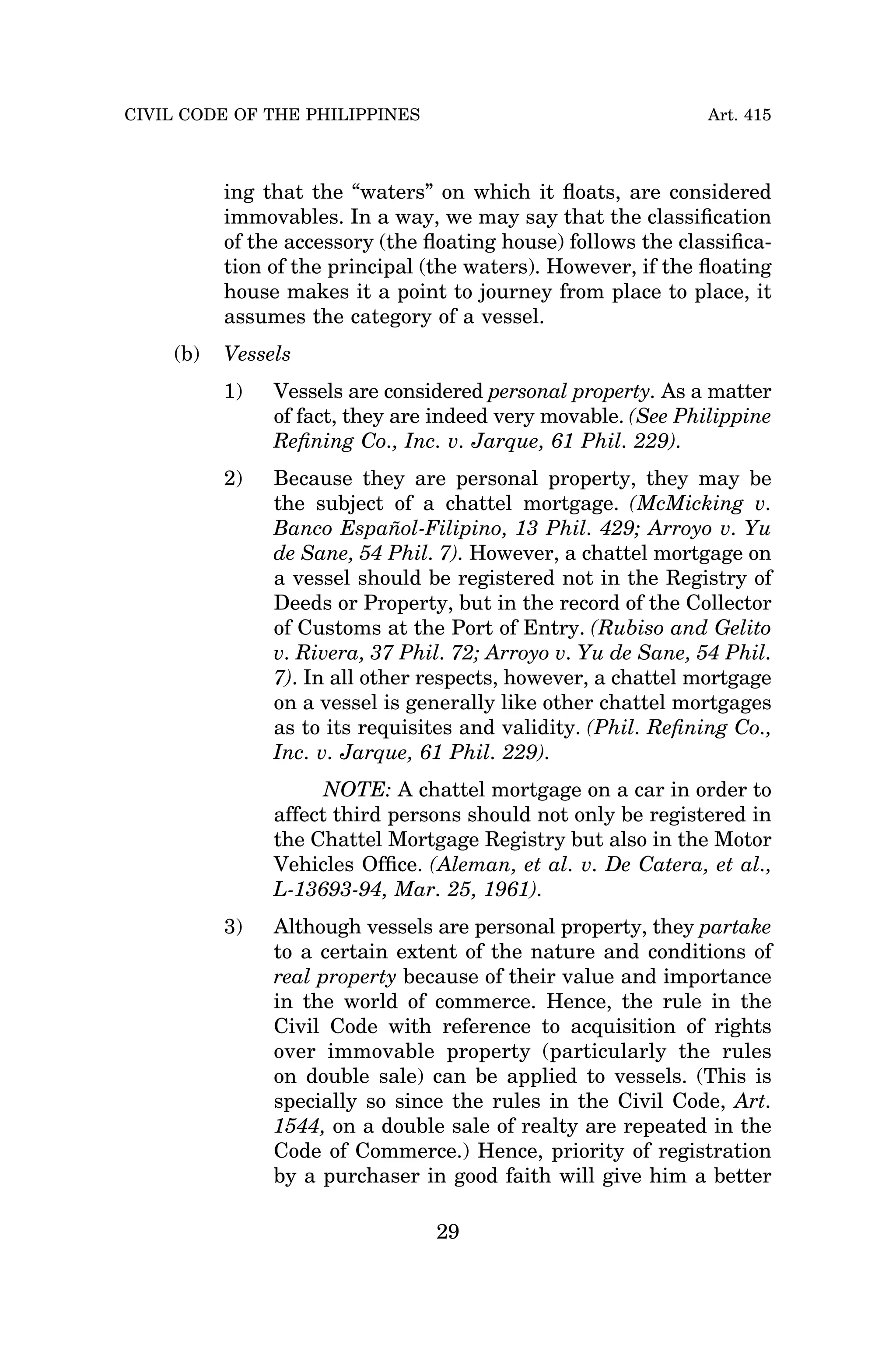 Civil Code of the Philippines Volume II (Property) | PDF