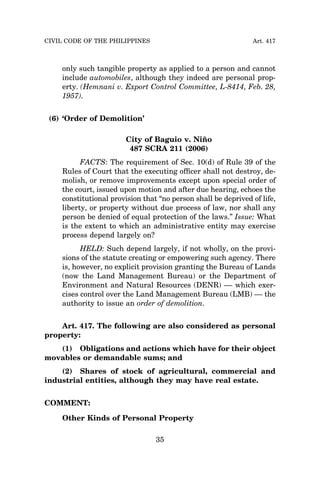 Civil Code of the Philippines Volume II (Property) | PDF