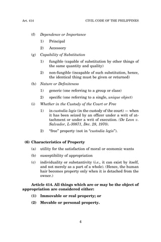 Civil Code of the Philippines Volume II (Property) | PDF