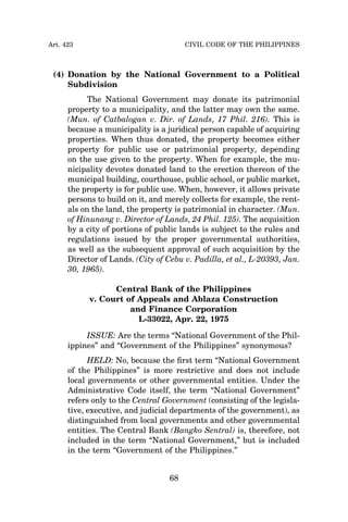 Civil Code of the Philippines Volume II (Property) | PDF
