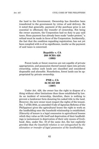Civil Code of the Philippines Volume II (Property) | PDF
