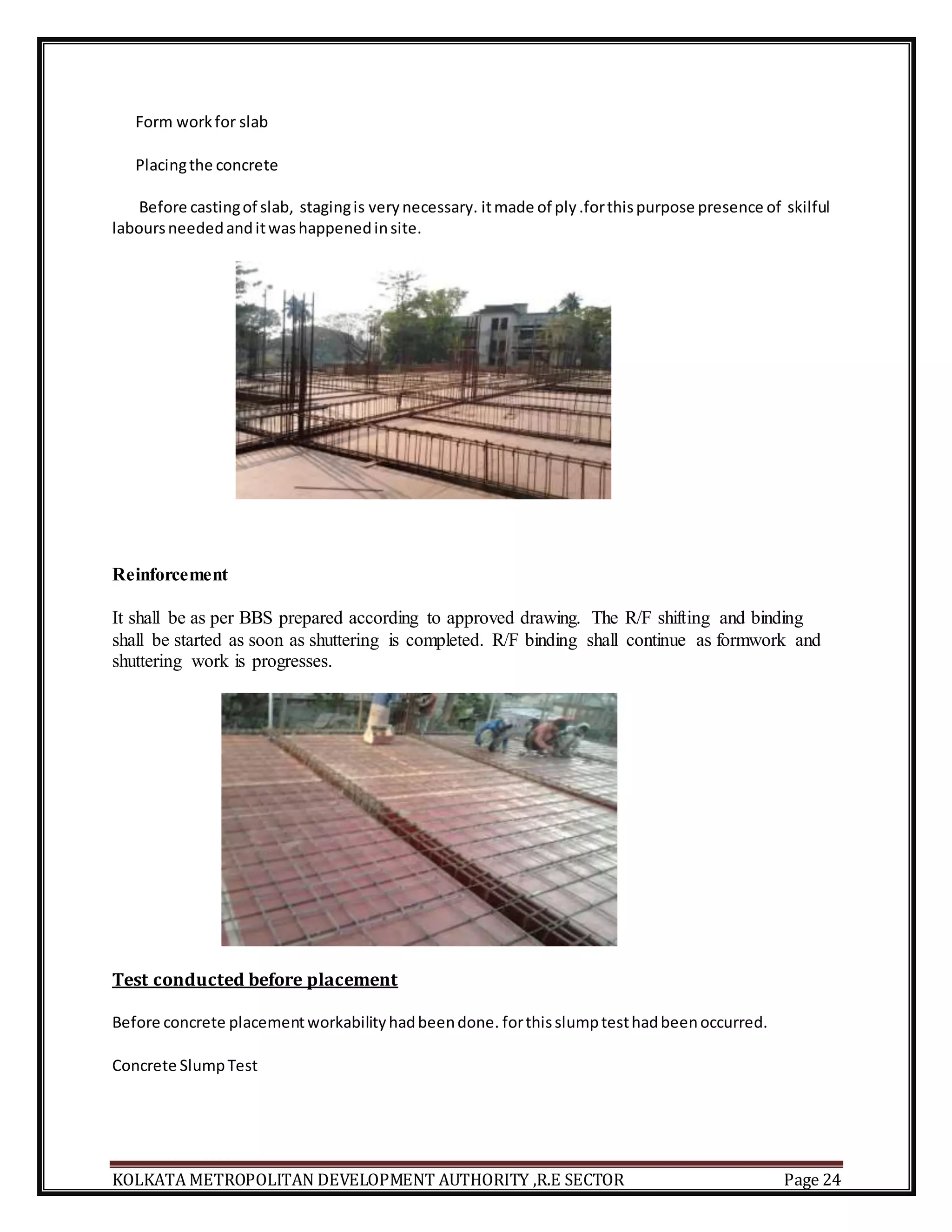 Civil construction project report at kmda | DOCX