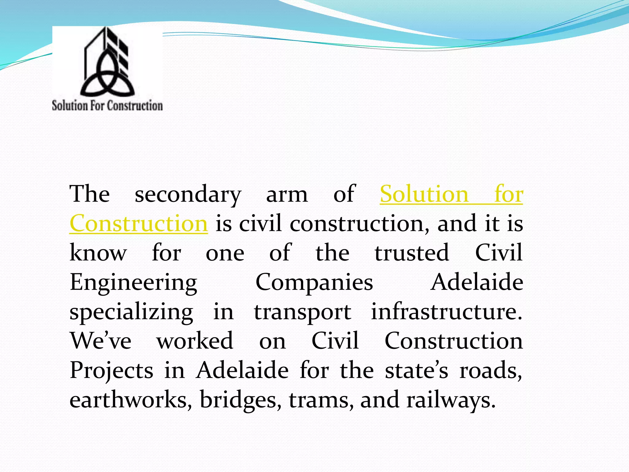 Civil construction projects solution for construction | PPTX