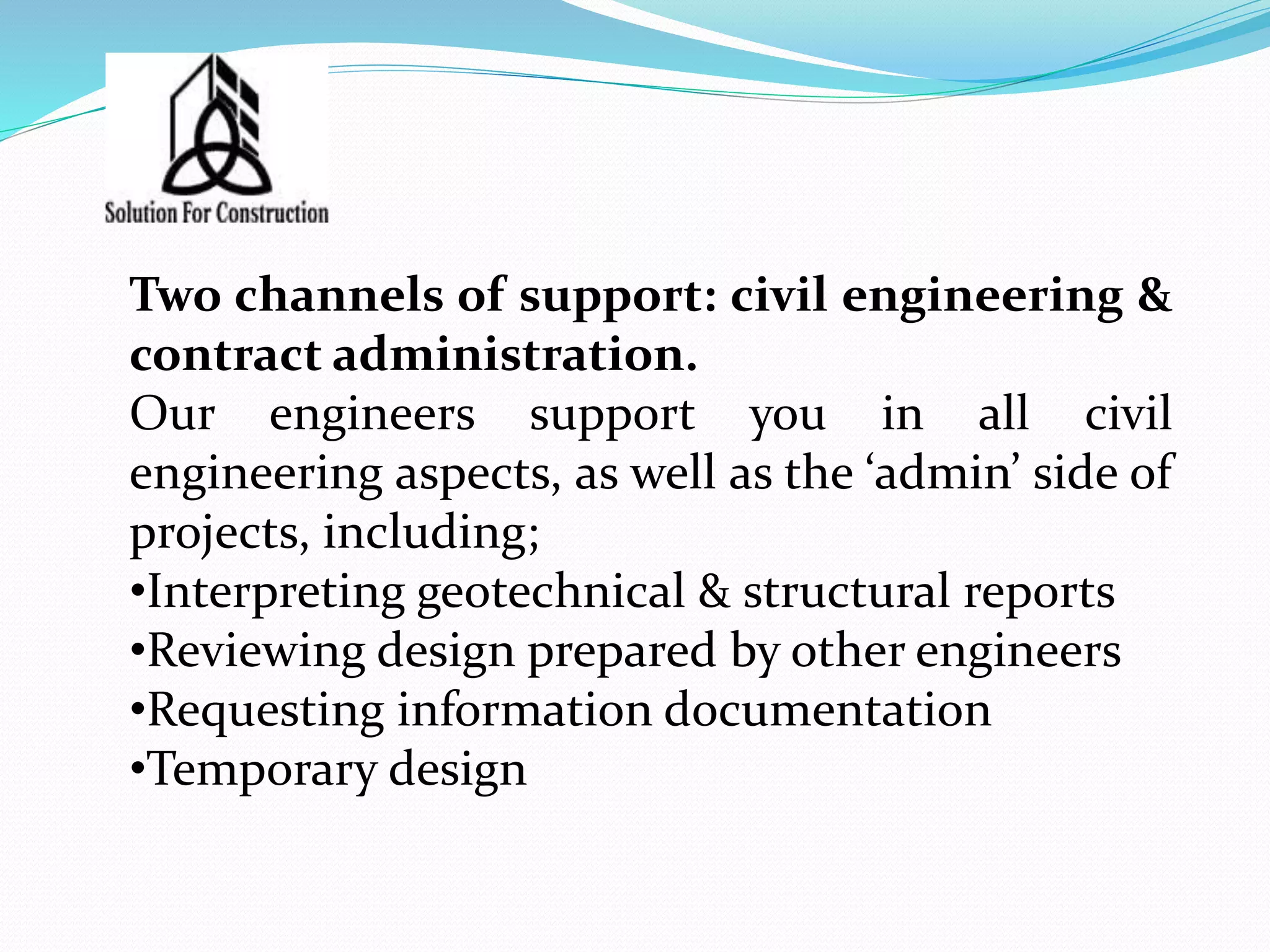 Civil Construction Projects Solution For Construction Pptx