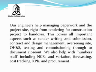 Civil construction projects solution for construction | PPTX