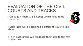 Civil courts and track system | PPTX