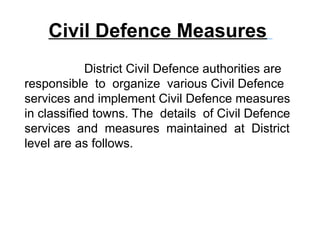 Civil Defence Presentation. Description of work | PPT