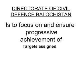 Civil Defence Presentation. Description of work | PPT