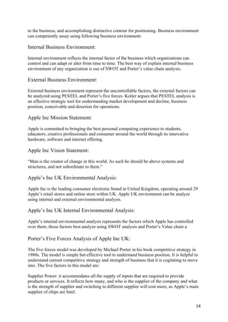 Apple Inc Managment Report | PDF | Operating Systems | Computer ...