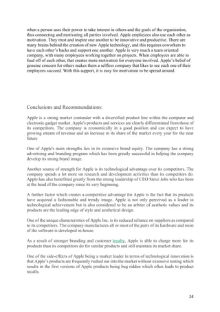 Apple Inc Managment Report | PDF