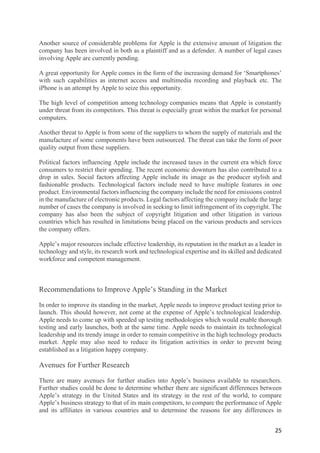 Apple Inc Managment Report | PDF | Operating Systems | Computer ...