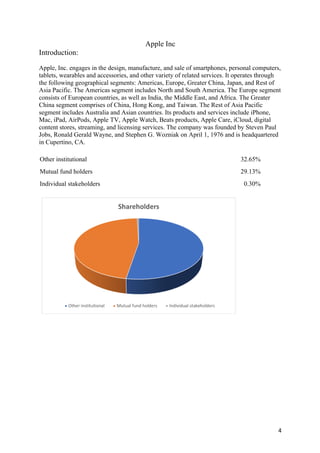 Apple Inc Managment Report | PDF