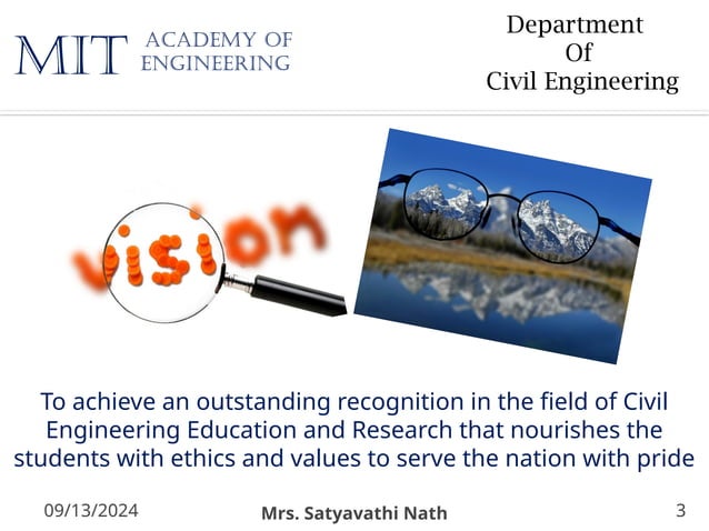 Format of Departmental presentation Civil Engineering | PPT