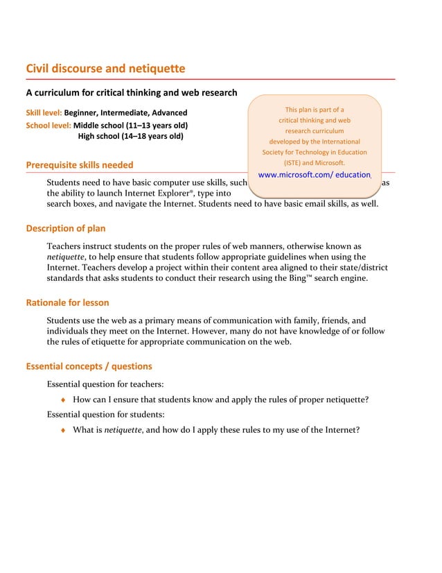 Civil discourse lesson_plan | PDF