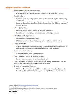 Civil discourse student_handout | DOC | Email | Internet