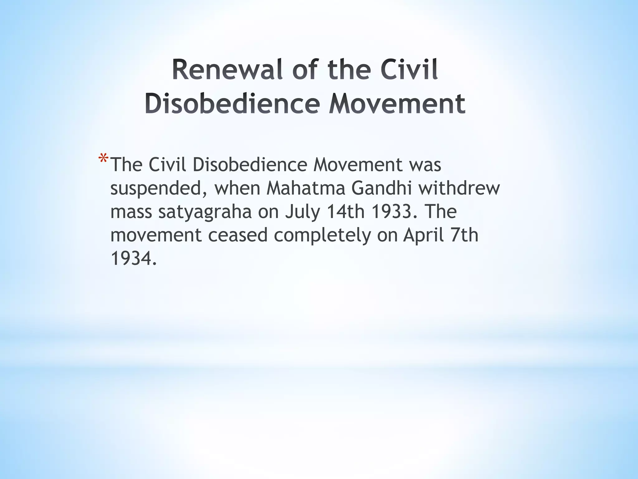 Civil disobedience movement | PPTX