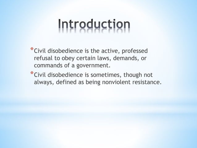 Civil disobedience movement | PPTX