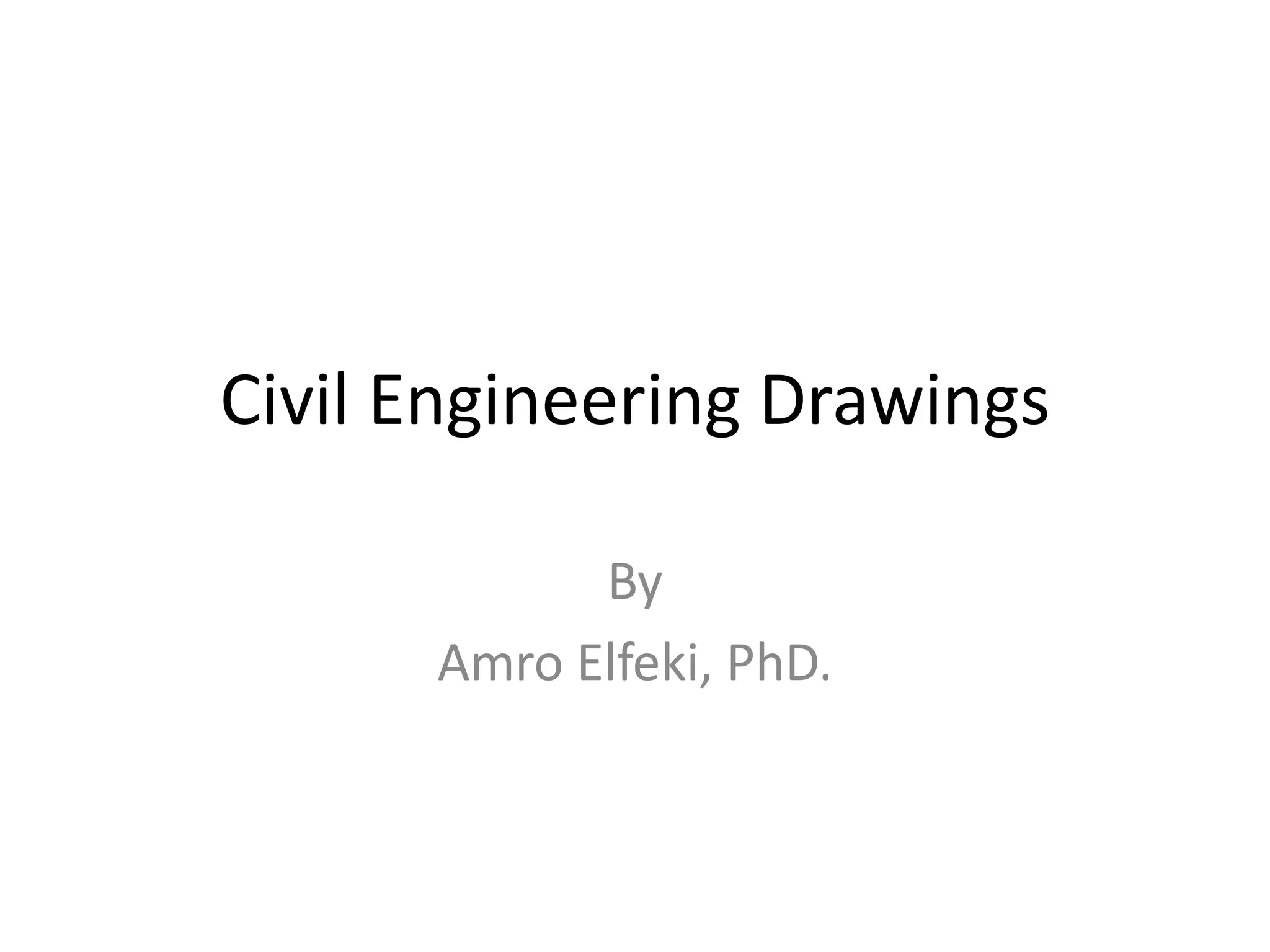 Civil Engineering Drawings (Collection of Sheets) | PPSX