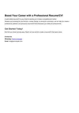 Civil Engineer - Fully Editable ATS Resume Template.docx