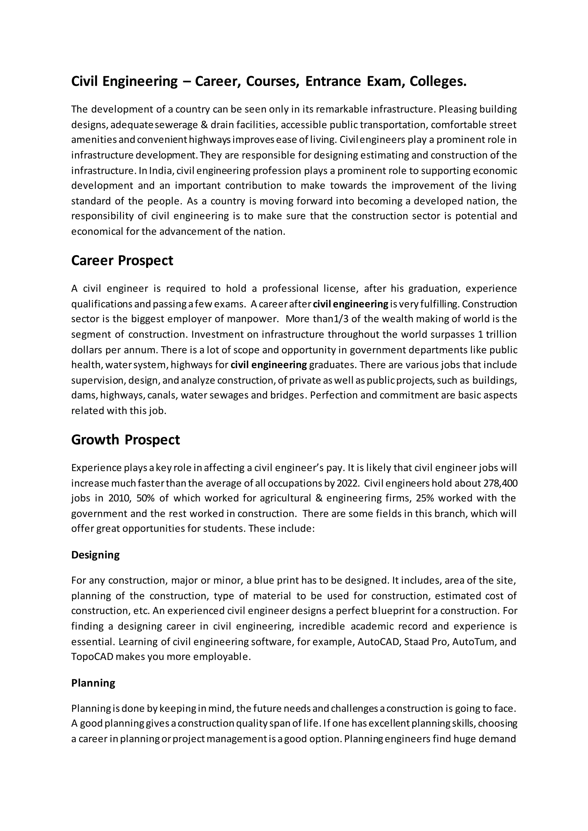 Civil engineering | DOCX