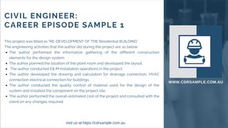 Civil engineering CDR Sample For Engineers | PDF