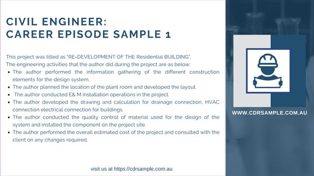 Civil engineering CDR Sample For Engineers | PPT