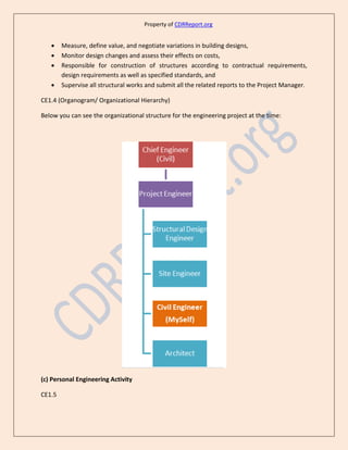 Civil Engineering CDR Sample (ANZSCO Code: 233211) | PDF