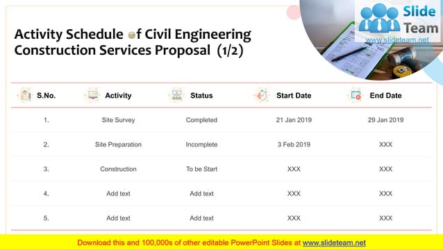 Civil Engineering Construction Proposal PowerPoint Presentation Slides ...