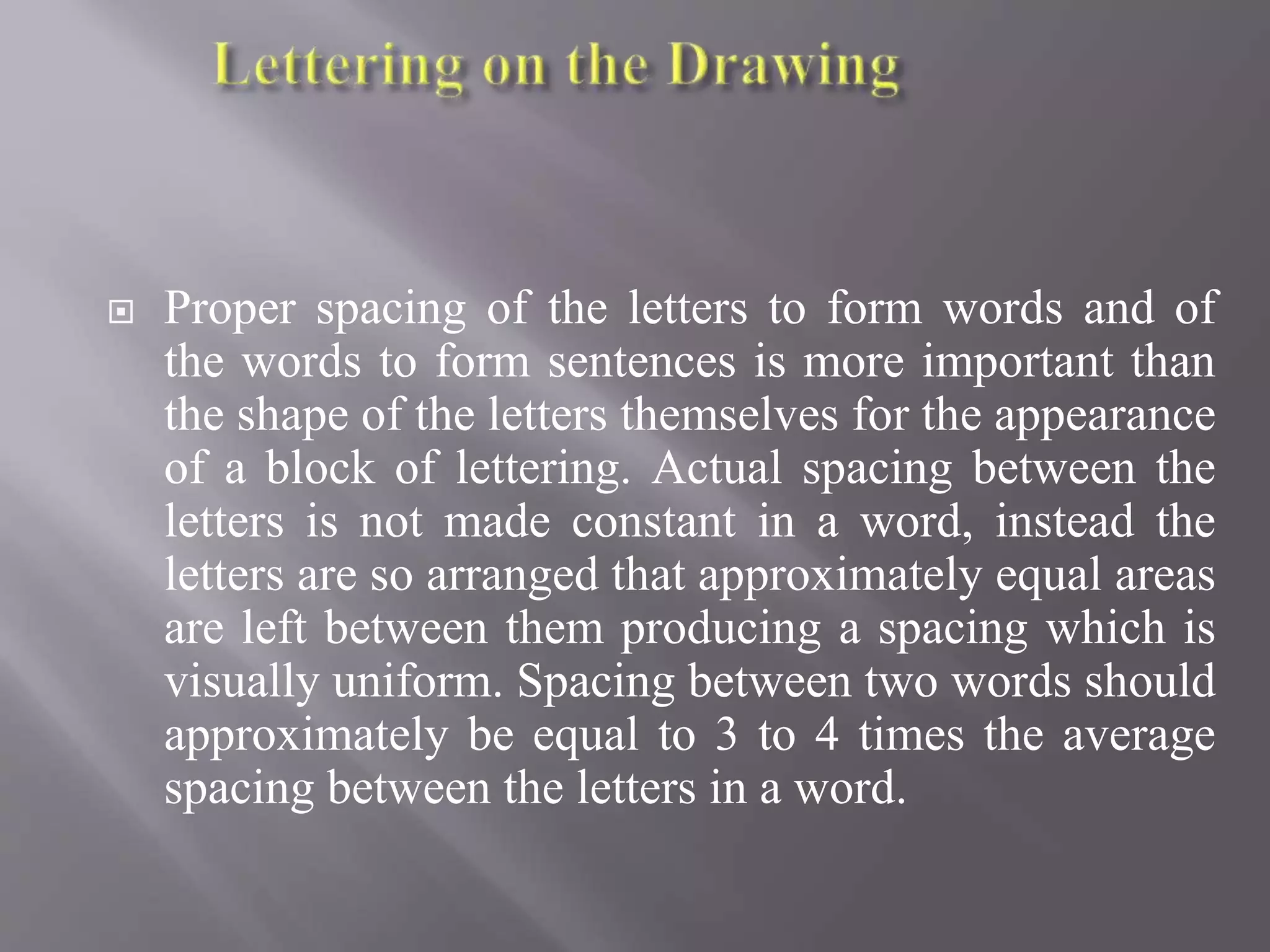 Use of Instrument and Lettering in Civil Engineering Drawing | PPTX