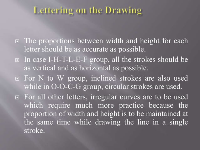 Use of Instrument and Lettering in Civil Engineering Drawing | PPTX