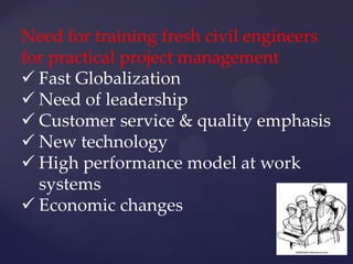 Civil engineering informatics a practical project management courses ...