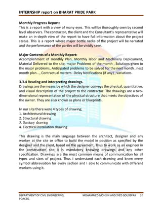Civil engineering internship report | DOCX