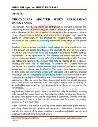 Civil engineering internship report | DOCX