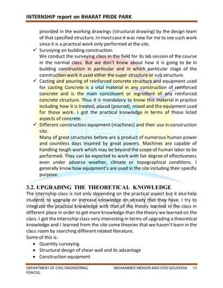 Civil engineering internship report | DOCX