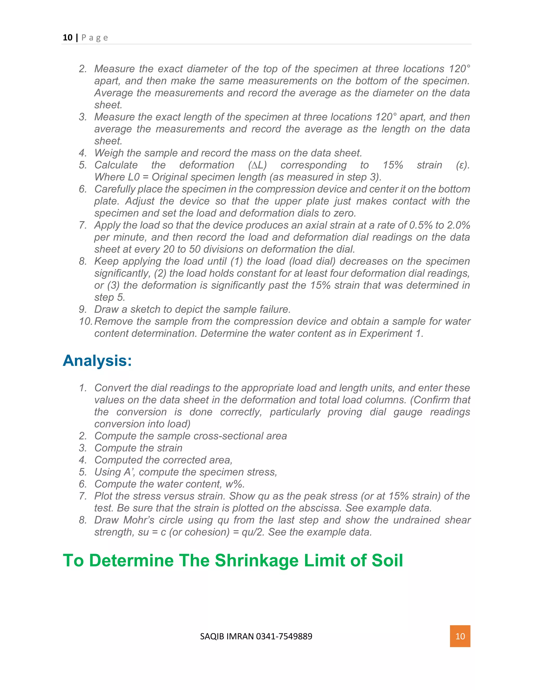 Civil engineering lab tests pdf | PDF