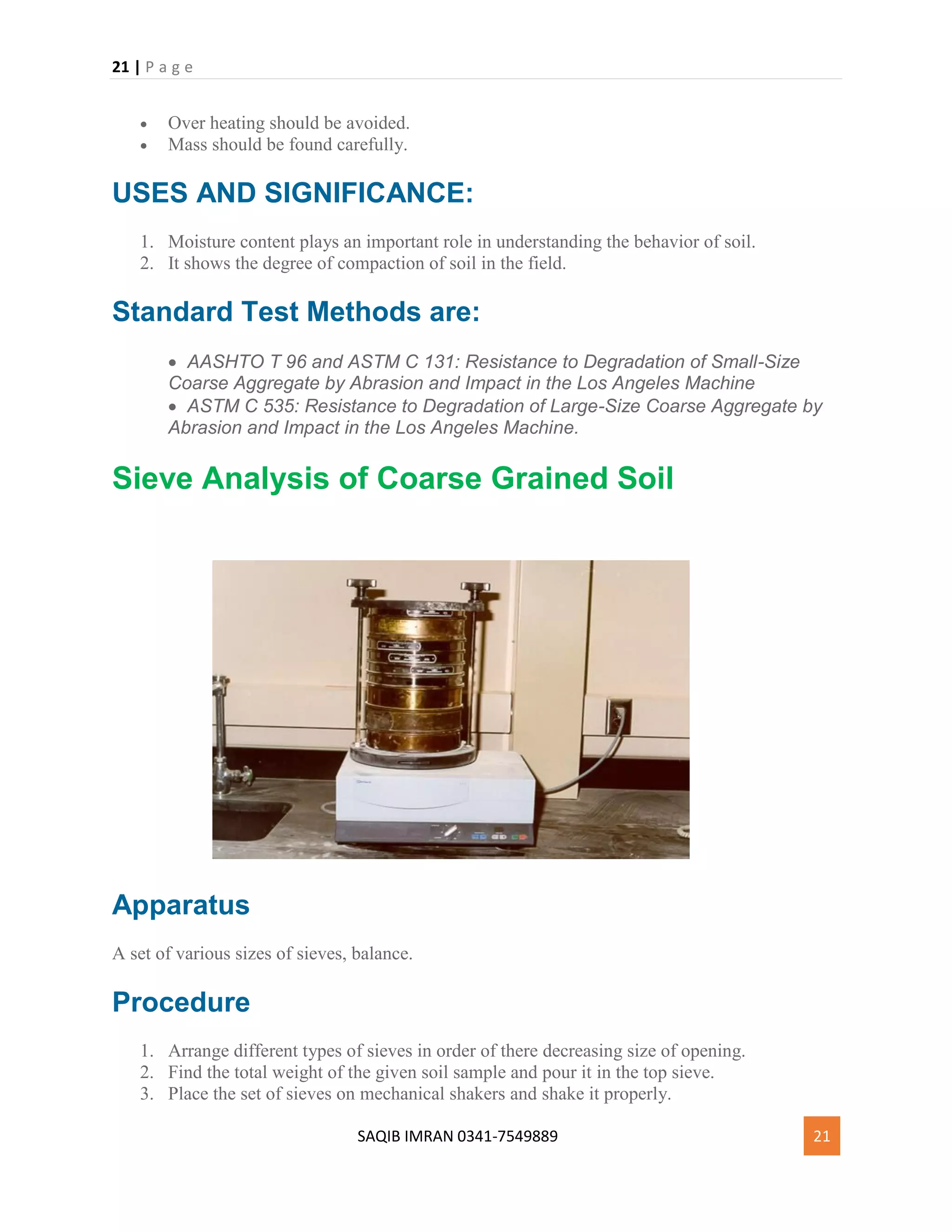 Civil engineering lab tests pdf | PDF