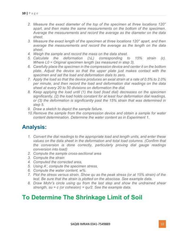 Civil engineering lab tests pdf | PDF