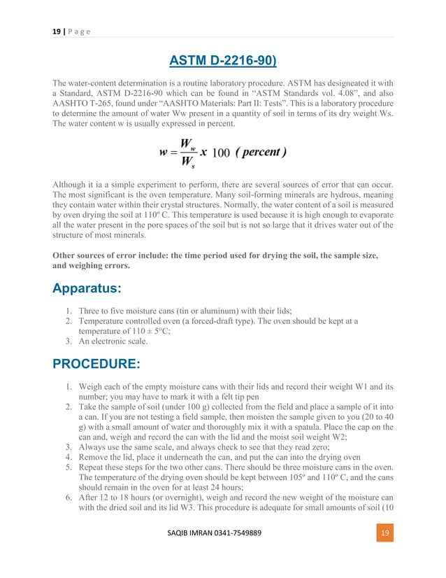 Civil engineering lab tests pdf | PDF