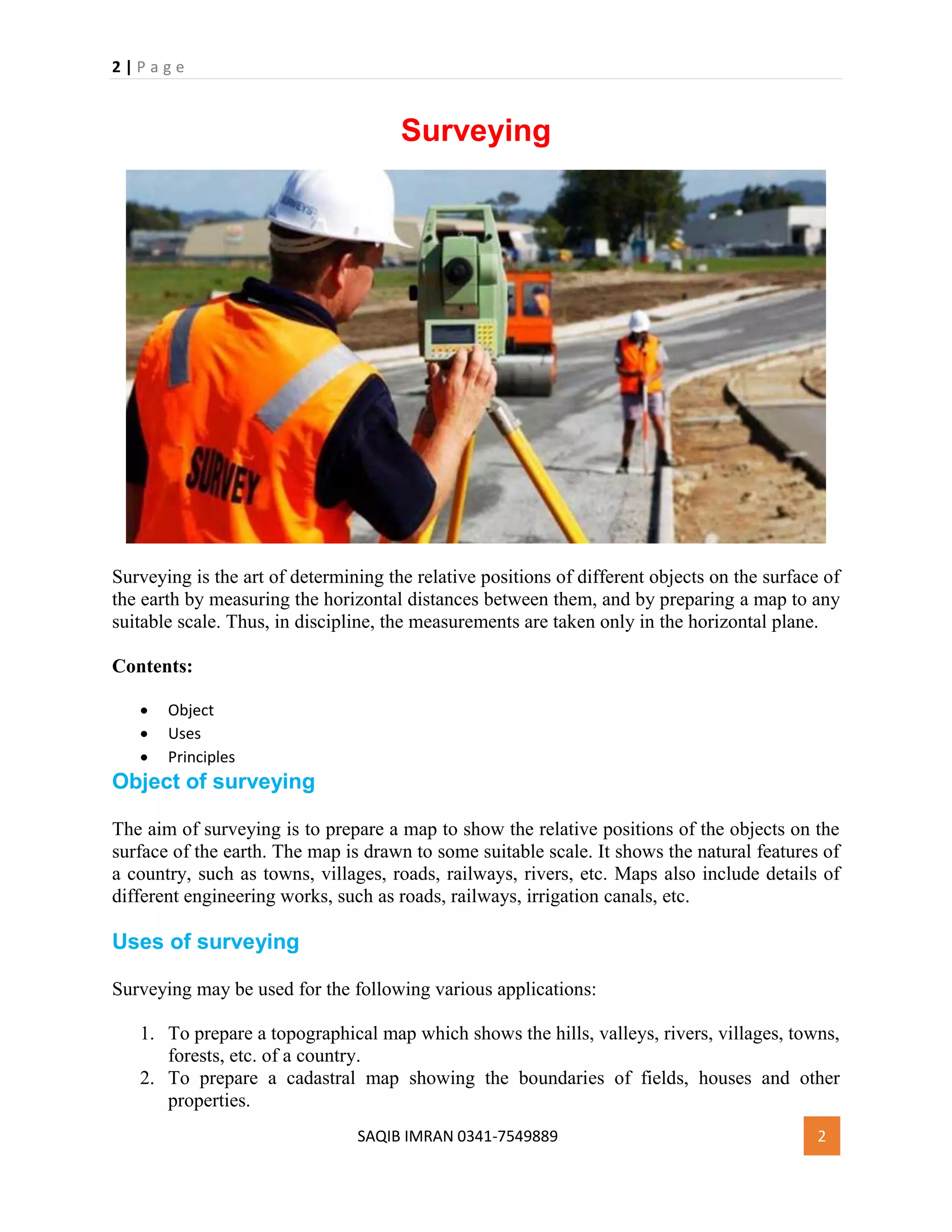 Civil engineering land surveying basics pdf | PDF