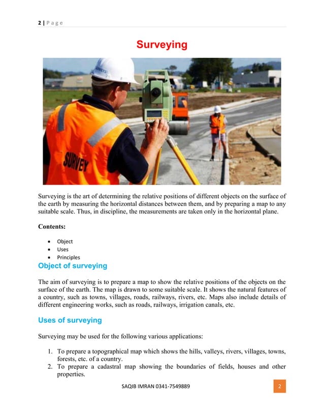 Civil engineering land surveying basics pdf | PDF