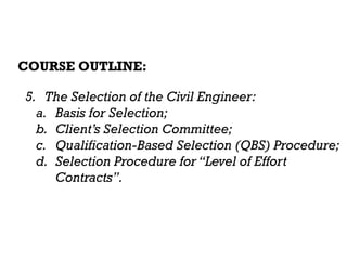CIVIL ENGINEERING LAW, ETHICS AND CONTRACTS.pptx