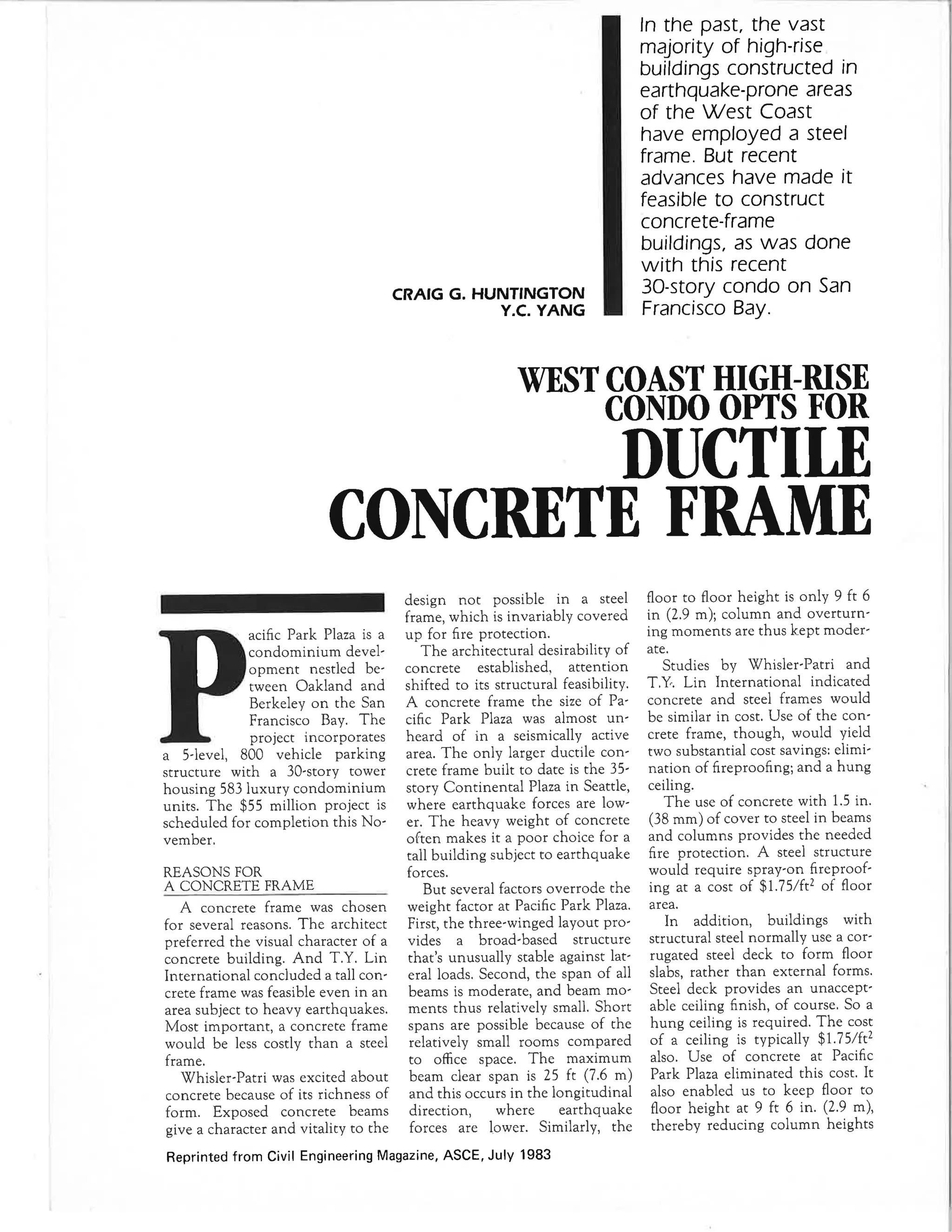 Civil Engineering Magazine ASCE Pacific Park Plaza | PDF