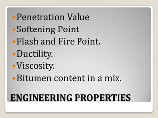 Civil engineering material bitumen | PPTX