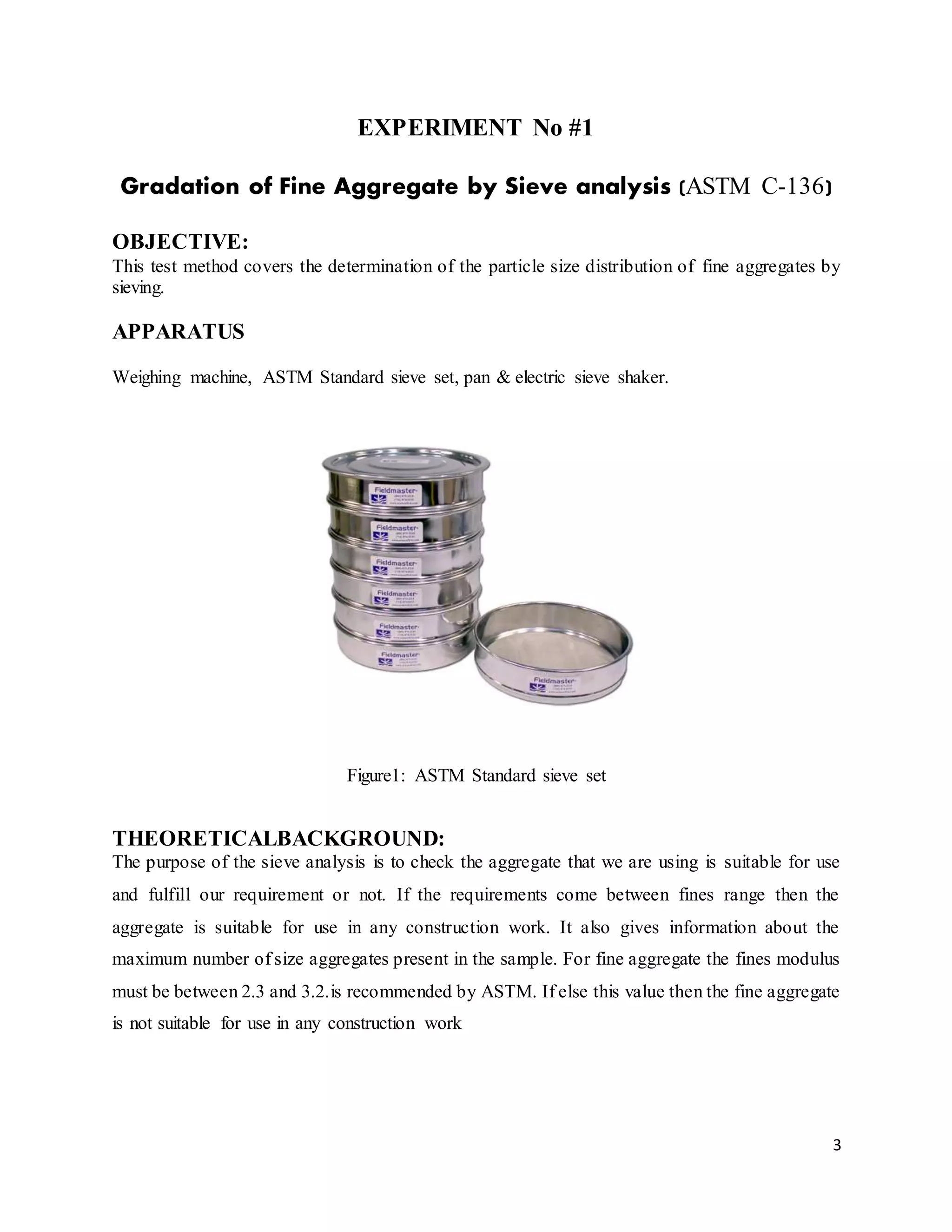 Civil engineering materials lab manual revised | DOCX