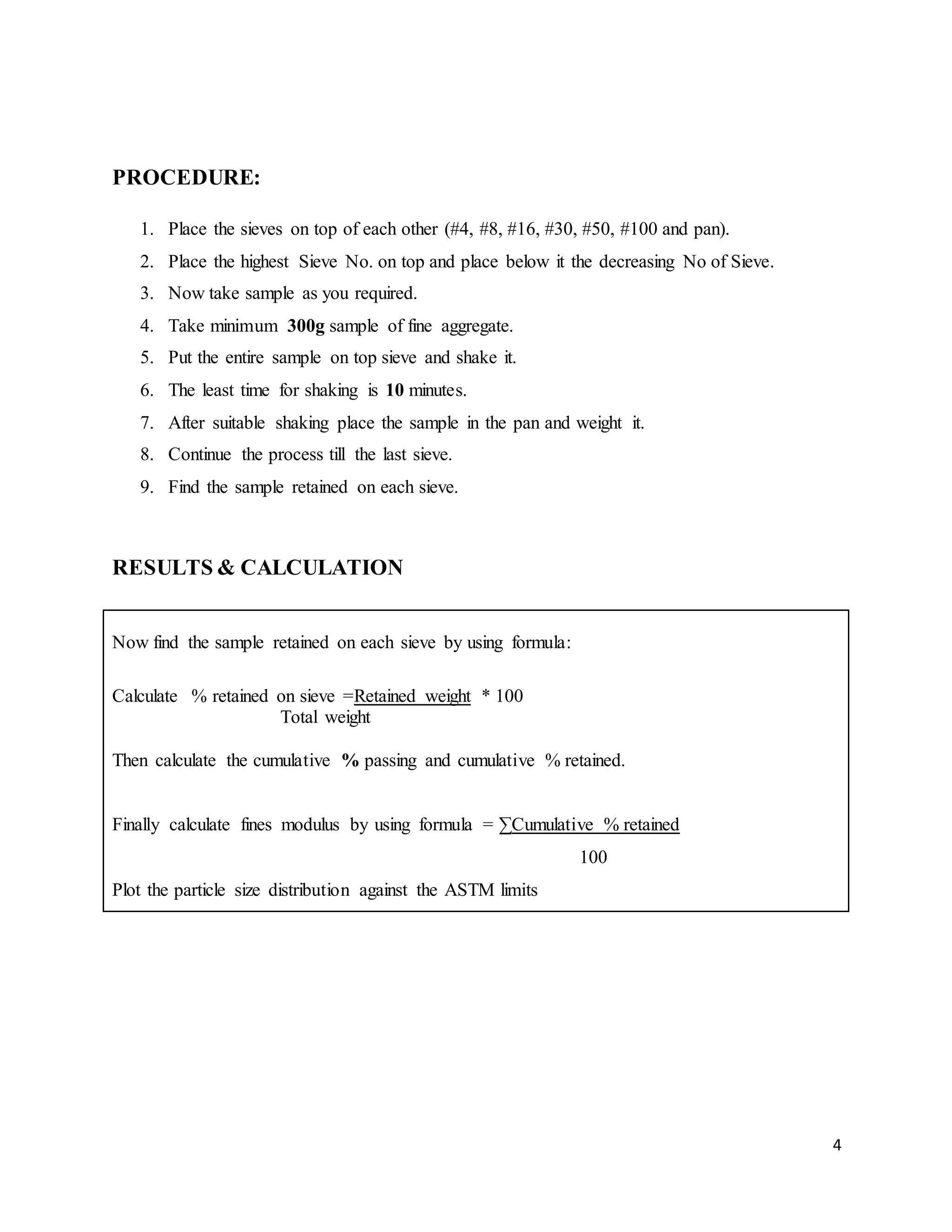 Civil engineering materials lab manual revised | DOCX