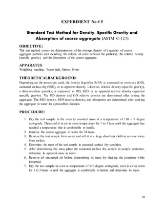 Civil engineering materials lab manual revised | DOCX
