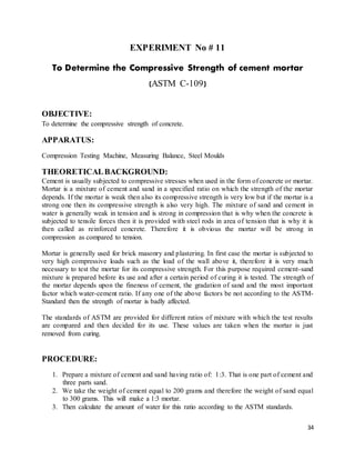 Civil engineering materials lab manual revised | DOCX