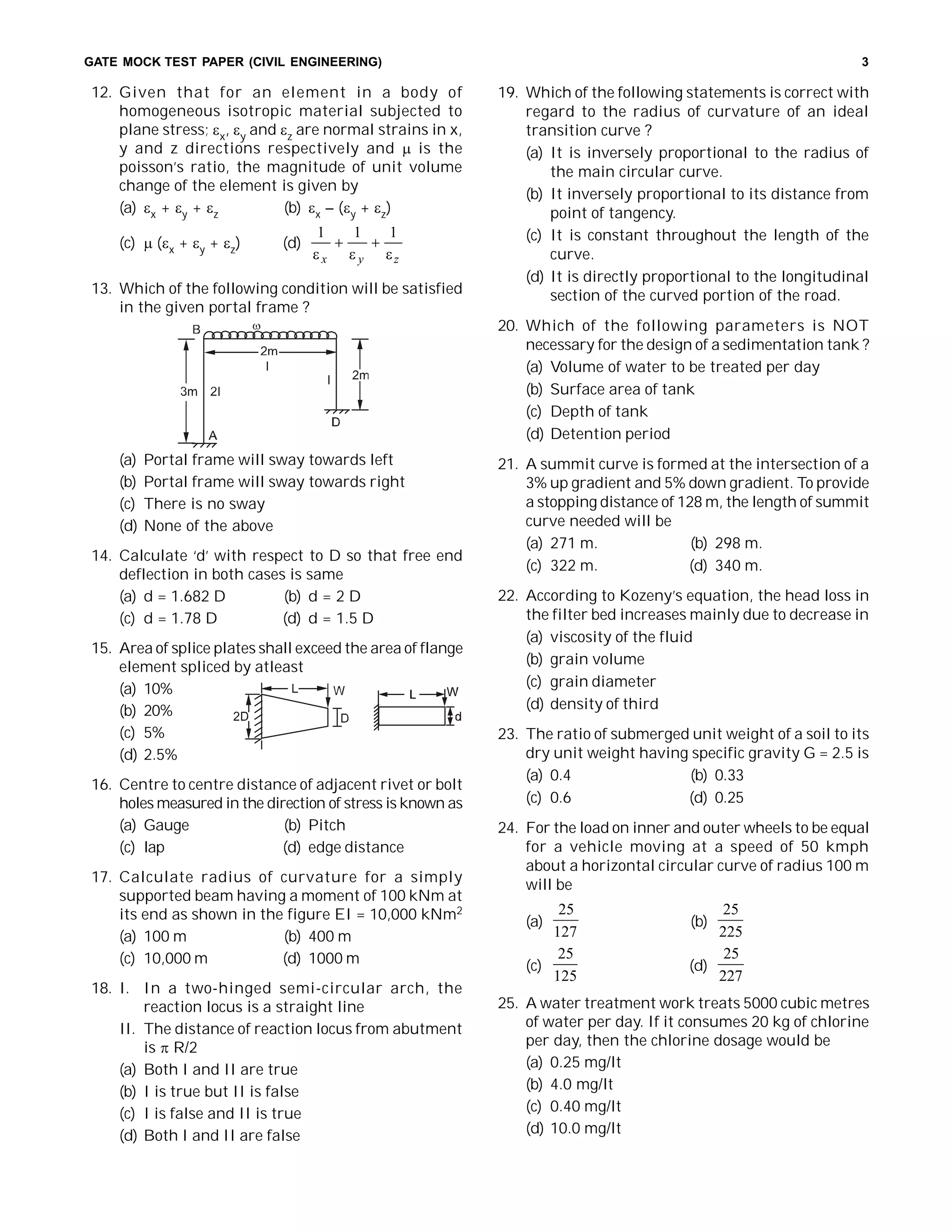 Civil engineering mock test | PDF